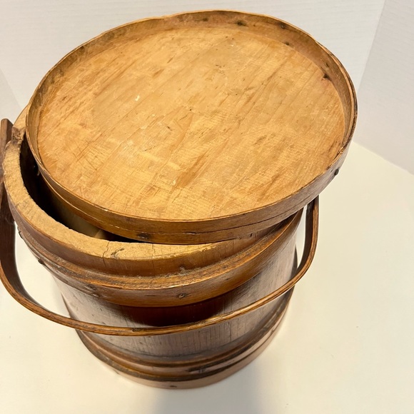 Accents | Antique Early American Sugar Bucket W Lid Swing Handle C 184s ...